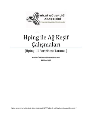 Hping Kullanarak Ağ Keşif Çalışmaları | PDF