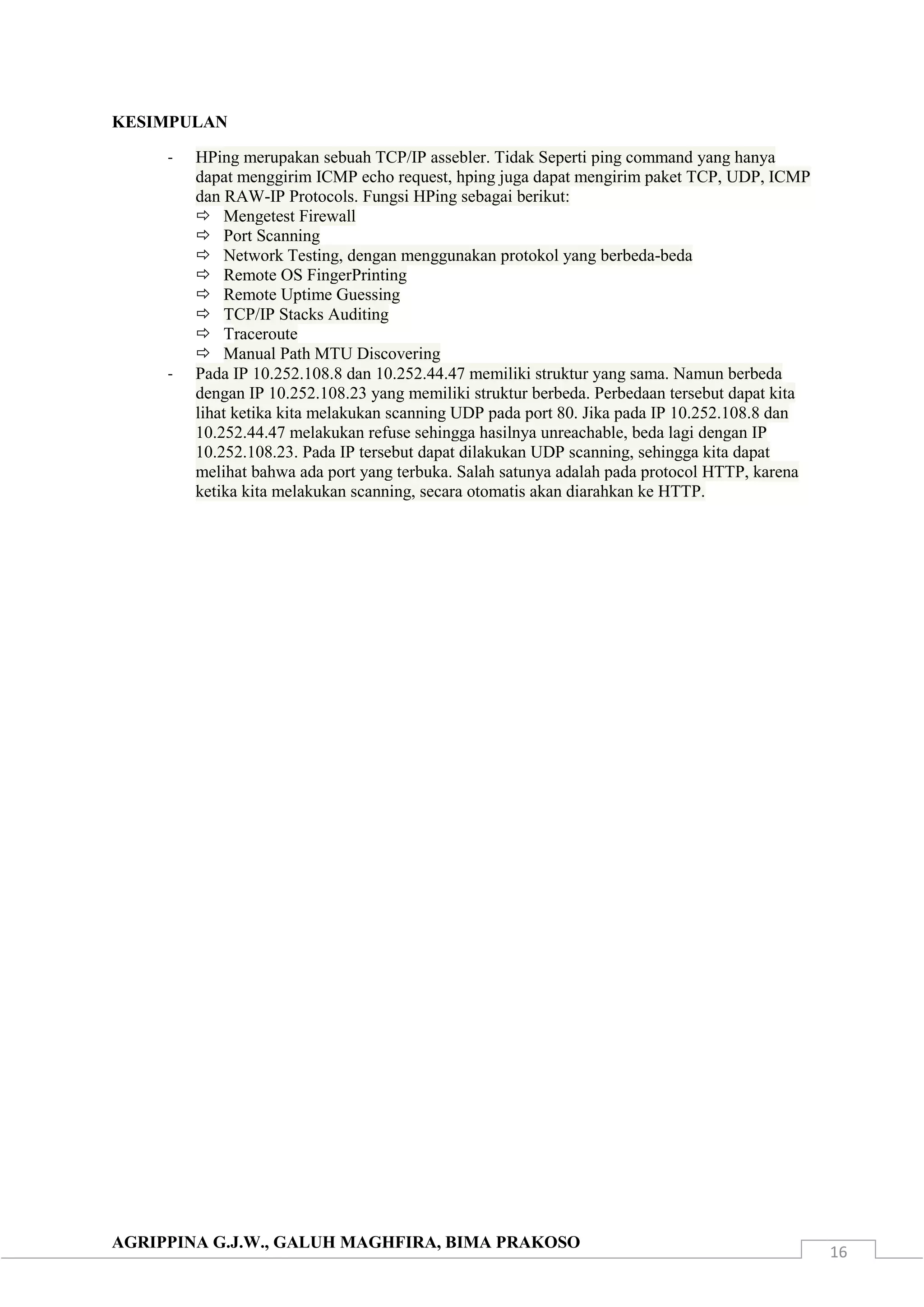 Hping dan nmap | PDF