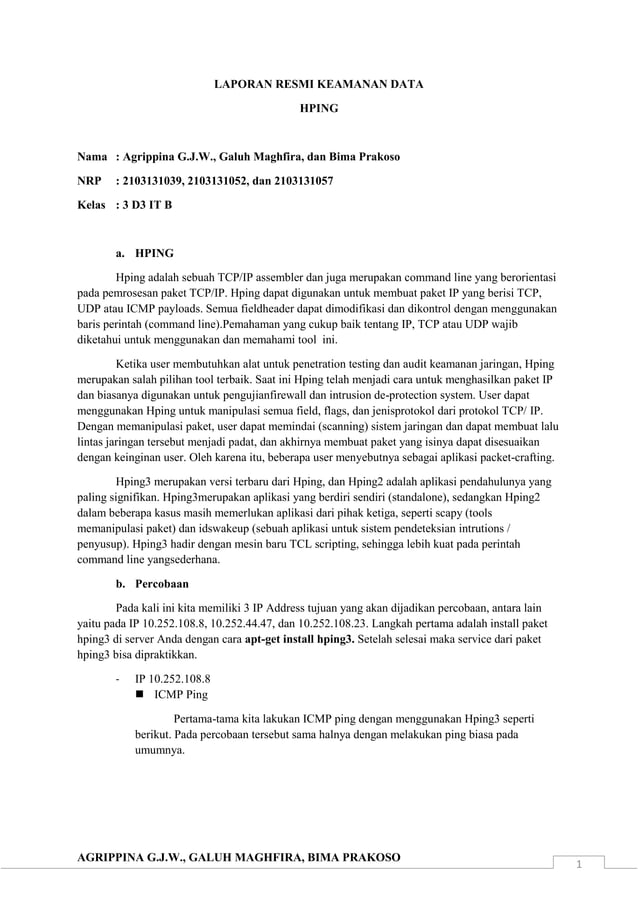 Hping dan nmap | PDF