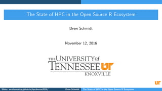 The State of High-Performance Computing in the Open-Source R Ecosystem ...
