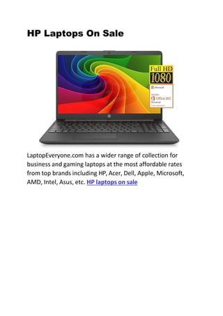 Laptop Everyone offers the very best laptops from top brands | PPTX