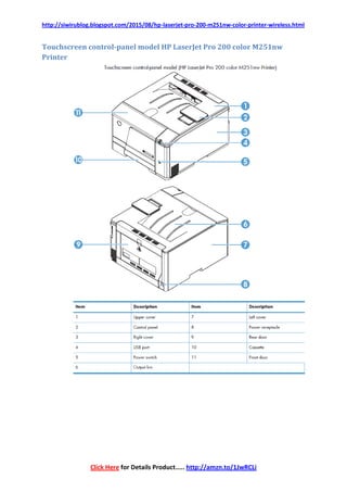 HP laser jet pro 200 color m251n printer manual guide tutorial | PDF