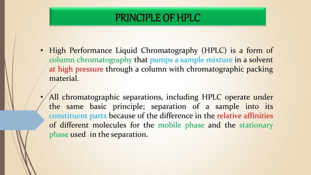 Hplc | PPTX | Chemistry | Science