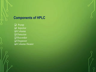 HIGH PERFORMANCE LIQUID CHROMATOGRAPHY | PPT
