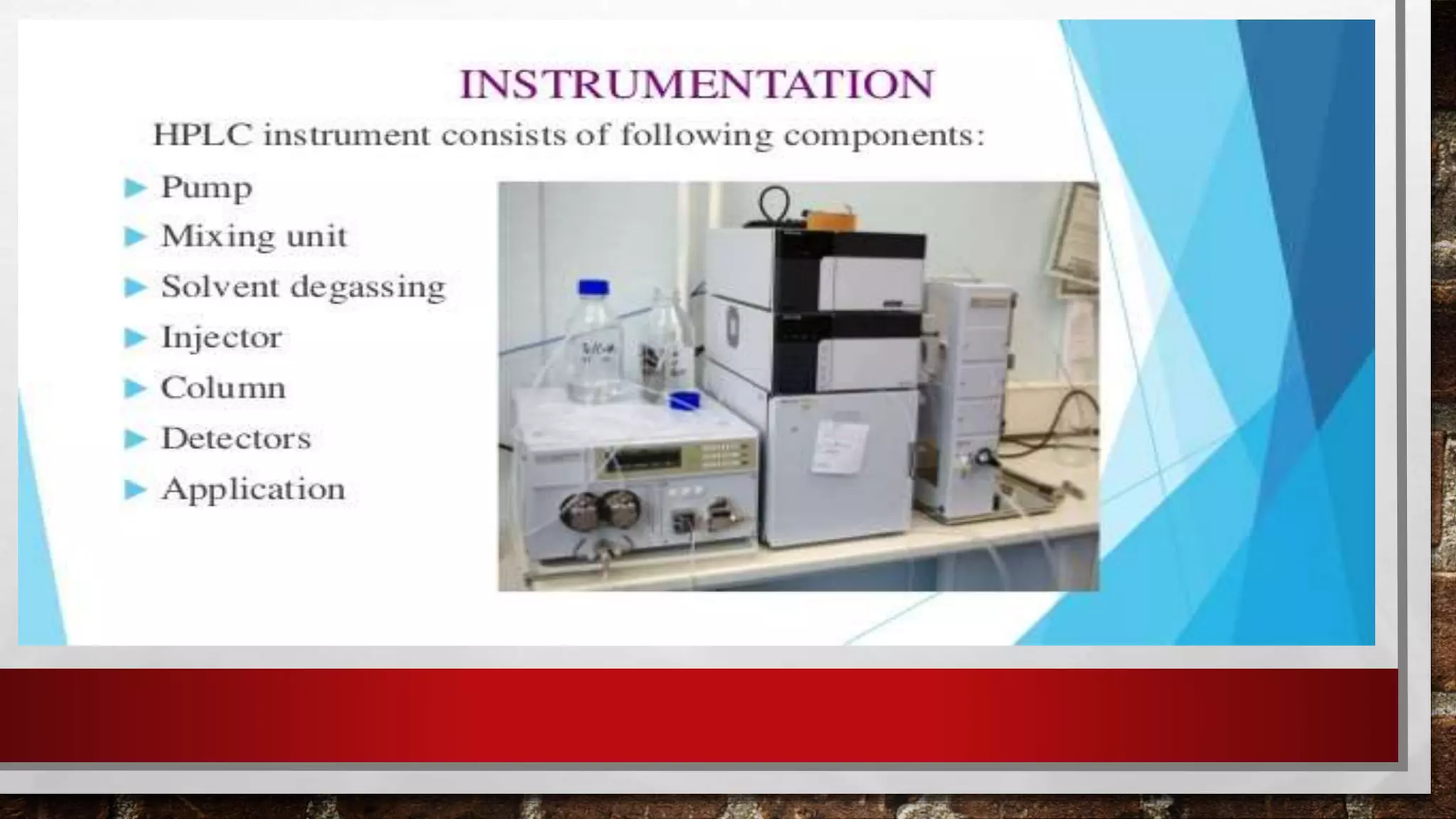 CLINICAL BIOCHEMISTRY PRESENTATION ON HPLC- HIGH PERFORMANCE LIQUID ...