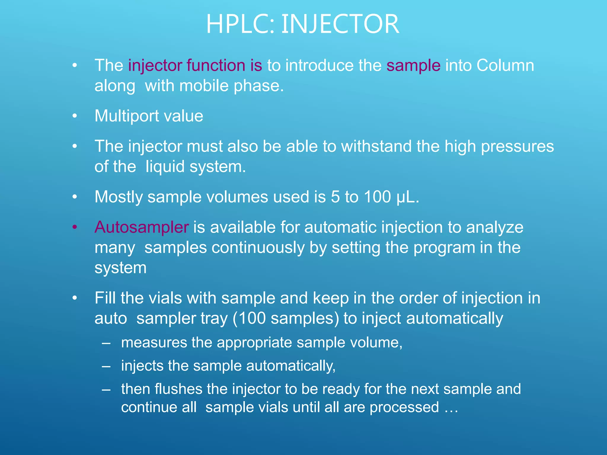 HPLC Principle,Instrumentation and Application | PPTX