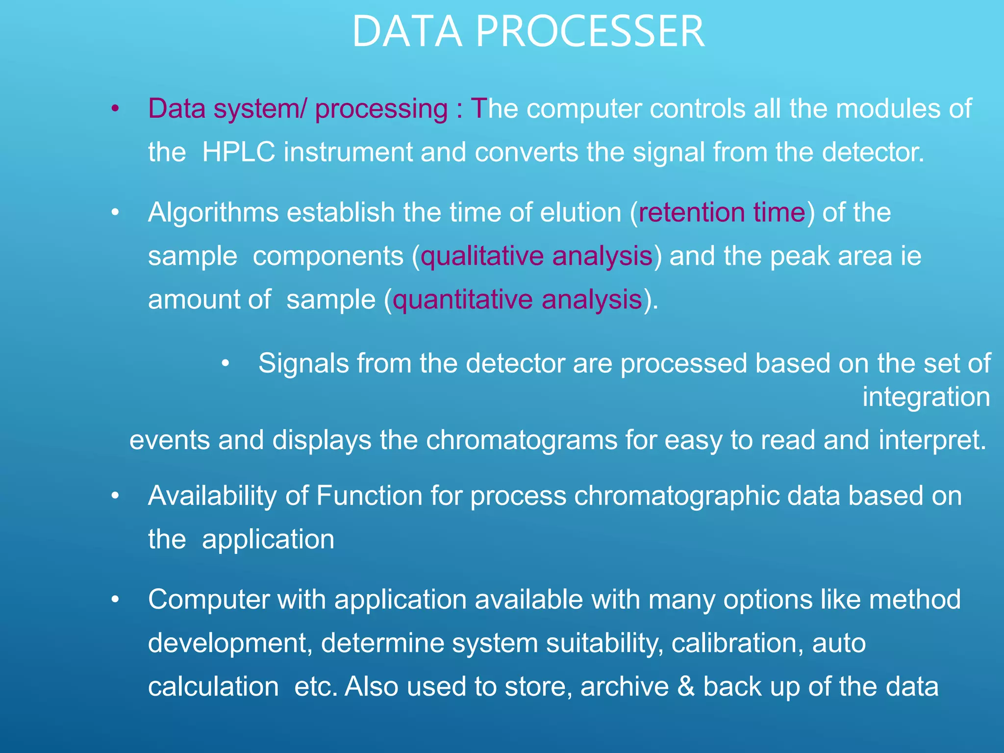 HPLC Principle,Instrumentation and Application | PPTX