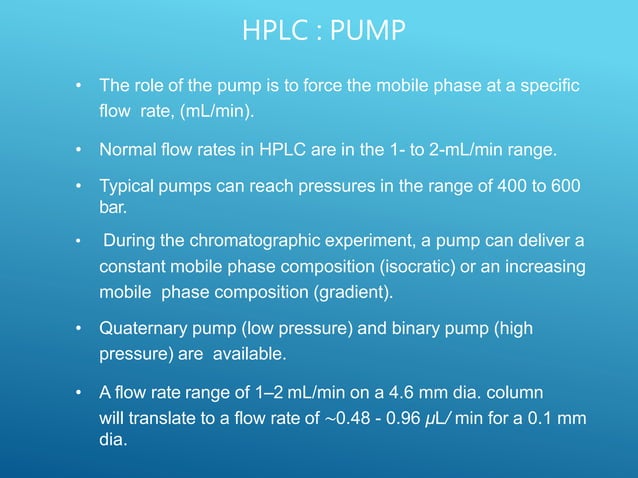 HPLC Principle,Instrumentation and Application | PPTX