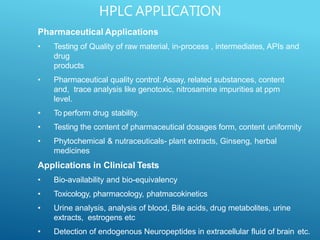 HPLC Principle,Instrumentation and Application | PPTX