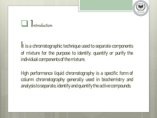 HPLC | PPTX | Chemistry | Science