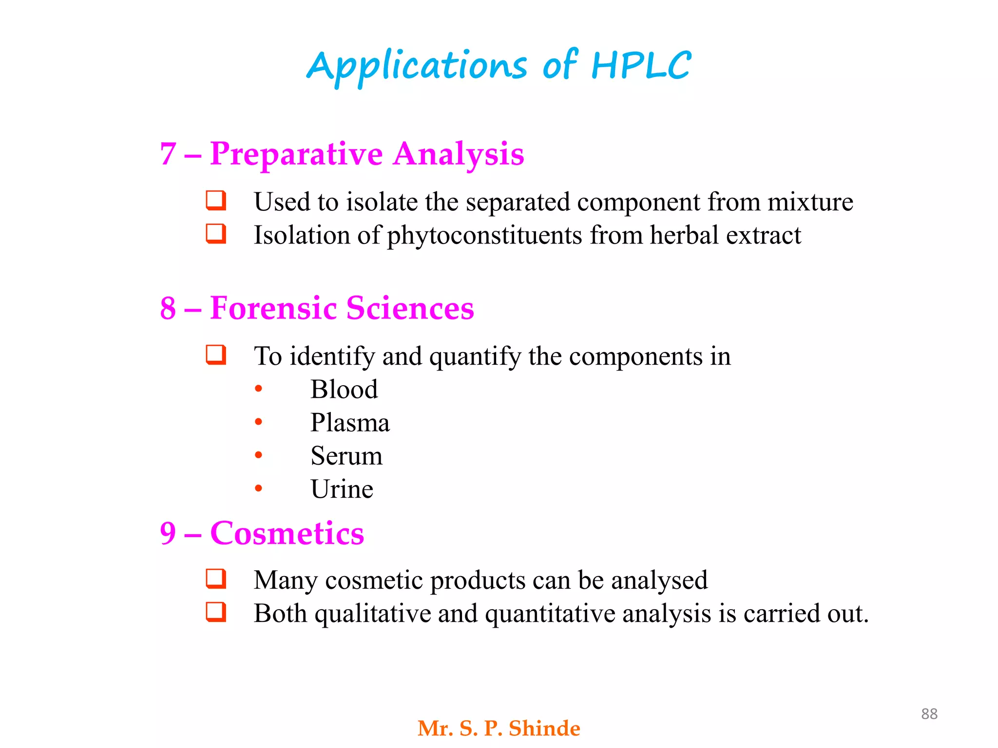 High Performance Liquid Chromatography (HPLC) | PDF