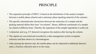 HIGH PERFORMANCE LIQUID CHROMATOGRAPHY/SAGAR/SHARMA/DEPARTMENT OF ...