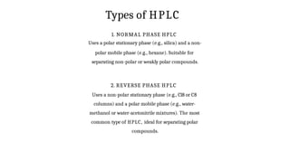 HPLC High-Performance Liquid Chromatography (HPLC) | PPTX