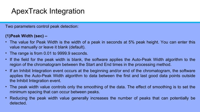 HPLC - Peak integration for chromatography | PPT | Chemistry | Science