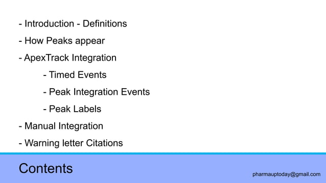 HPLC - Peak integration for chromatography | PPT | Chemistry | Science