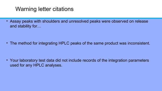 HPLC - Peak integration for chromatography | PPT | Chemistry | Science
