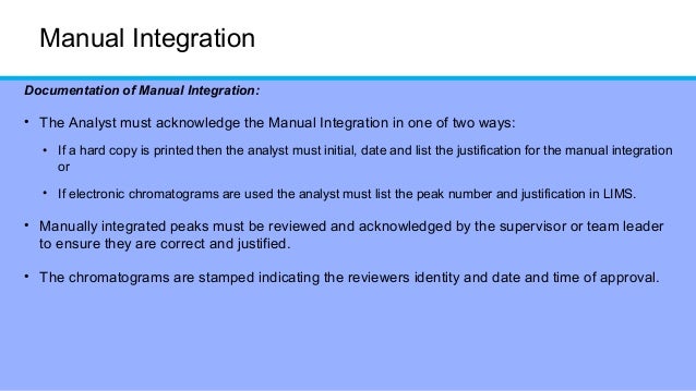 HPLC - Peak integration for chromatography