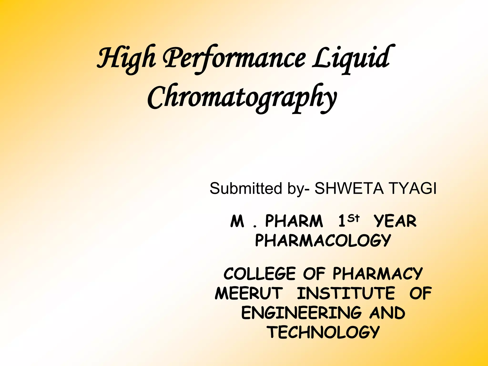 Hplc ppt | PPTX