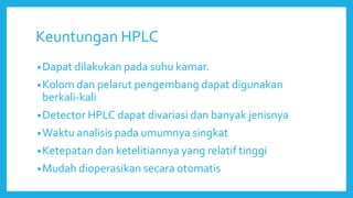 High Pressure Liquid C dan instrumen yang digunakan | PDF