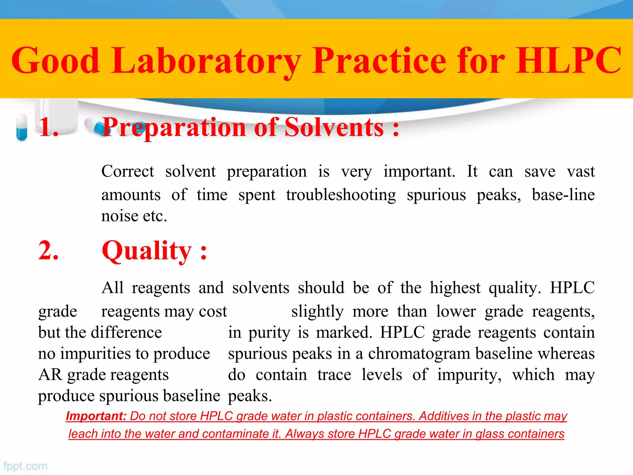 Hplc (basic principles, operation and maintenance) | PPTX