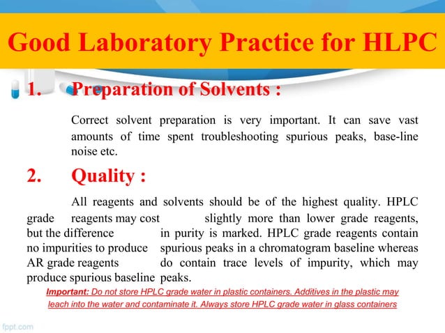 Hplc (basic principles, operation and maintenance) | PPTX