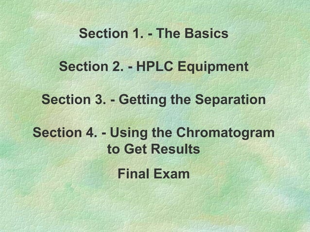 HPLC Basics.ppt | Chemistry | Science