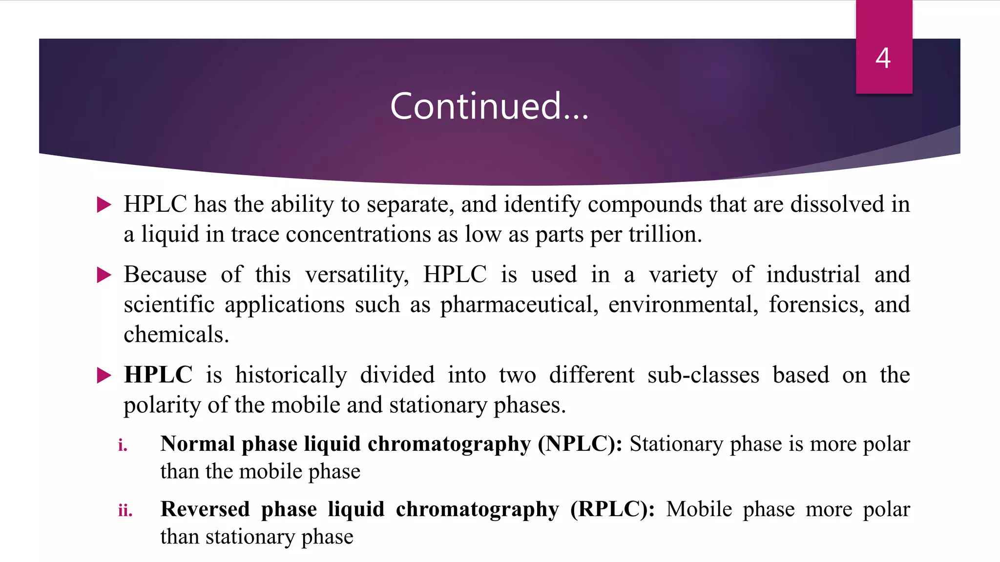 High Performance Liquid Chromatography (HPLC) | PPTX