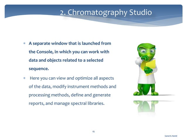 HPLC Chromeleon Software | PPTX