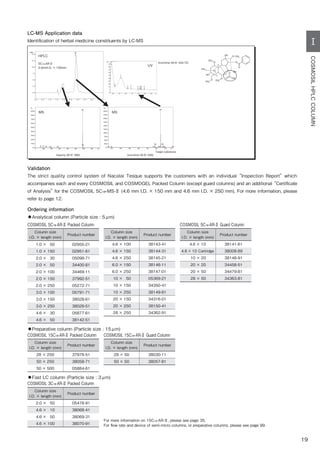 Hplc columns cosmosil | PDF