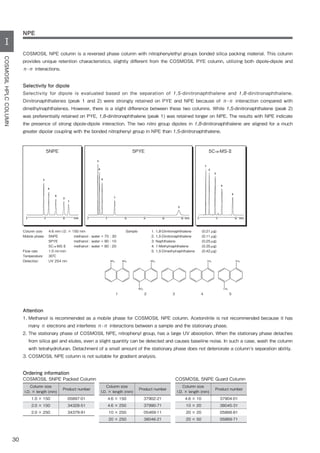 Hplc columns cosmosil | PDF