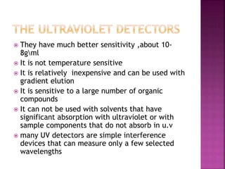 Hplc detectors | PPTX
