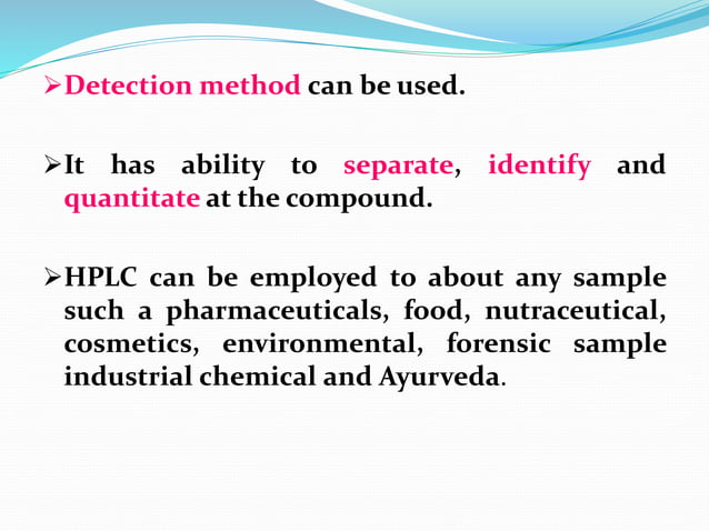 HPLC (High performance liquid chromatography) for Pharmaceutical ...
