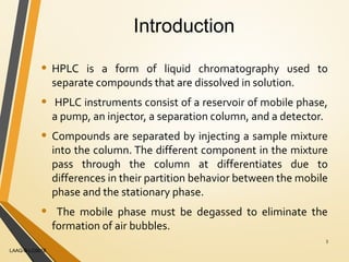 Hplc in detail by Shree | PPT | Chemistry | Science