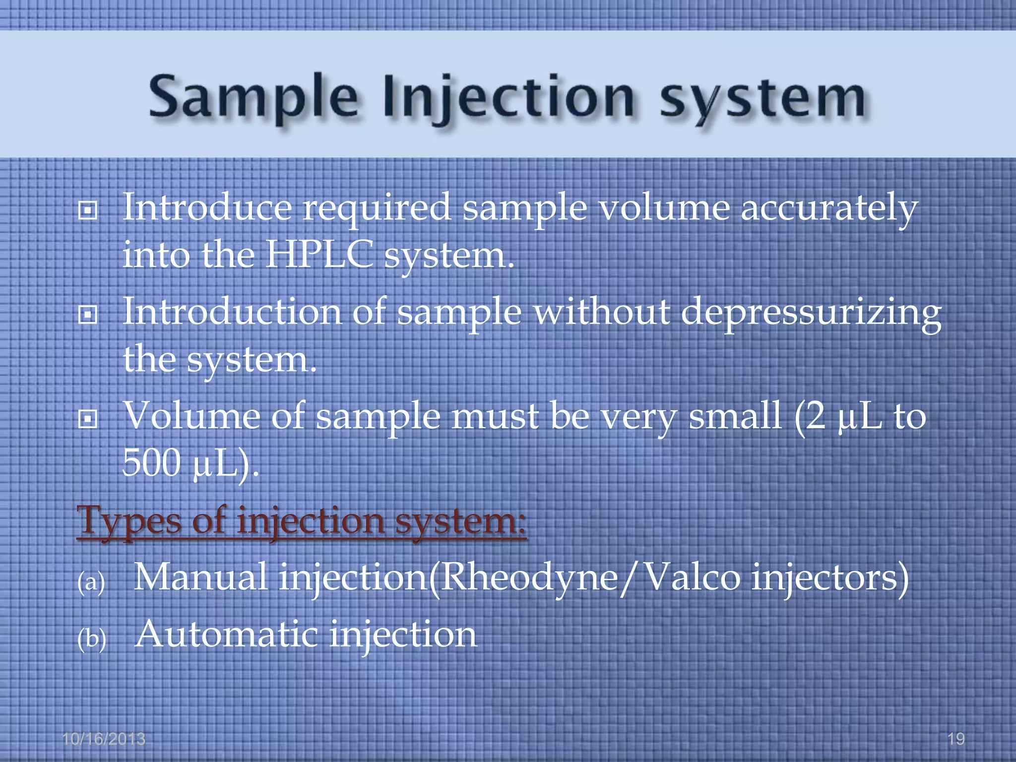 Instrumentation Of HPLC | PPTX