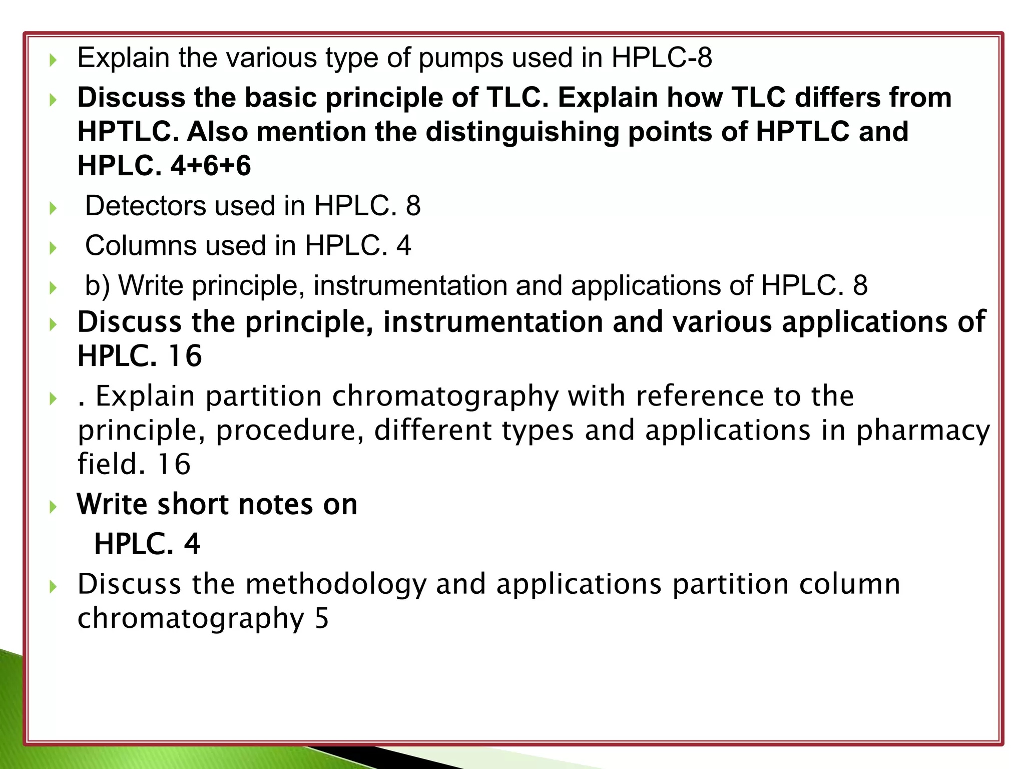 HPLC,introduction, theory, instrumentation, advantage, limitation ...