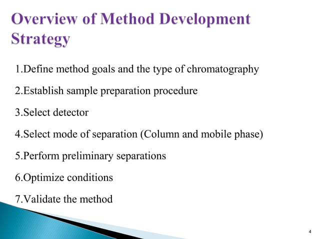 Hplc method development | PPT | Chemistry | Science