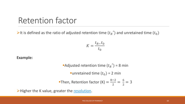 Hplc parameters, factors affecting resolution | PPTX