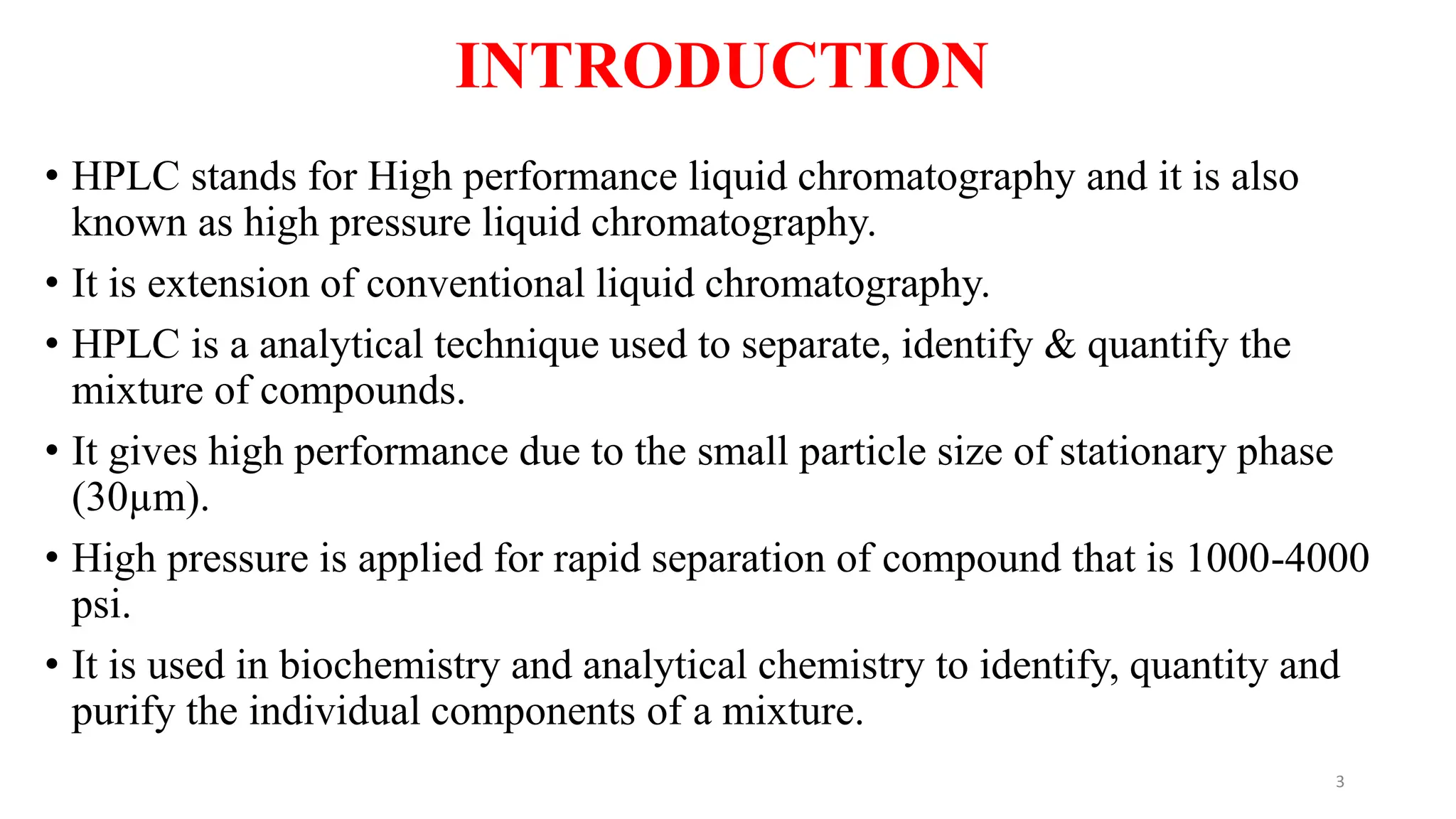 HPLC (High pressure liquid chromatography) | PPTX