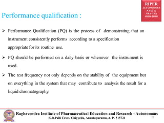 Qualification Of HPLC | PPTX