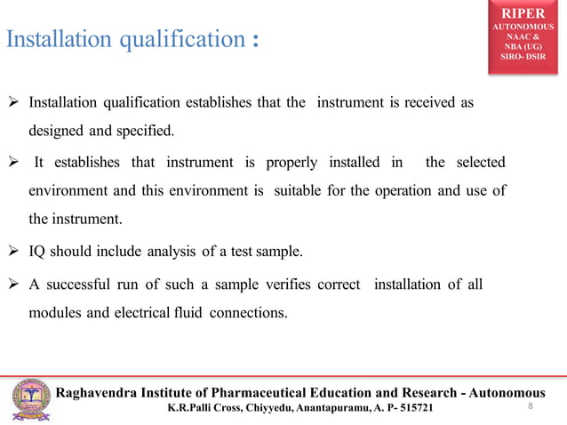 Qualification Of HPLC | PPTX