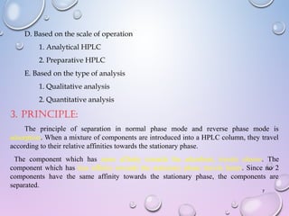 HPLC (HIGH PERFOMANCE LIQUID CHROMATOGRAPHY) | PPT