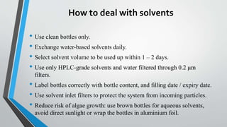 HPLC INTRO AND TROUBLESHOOTING | PPTX