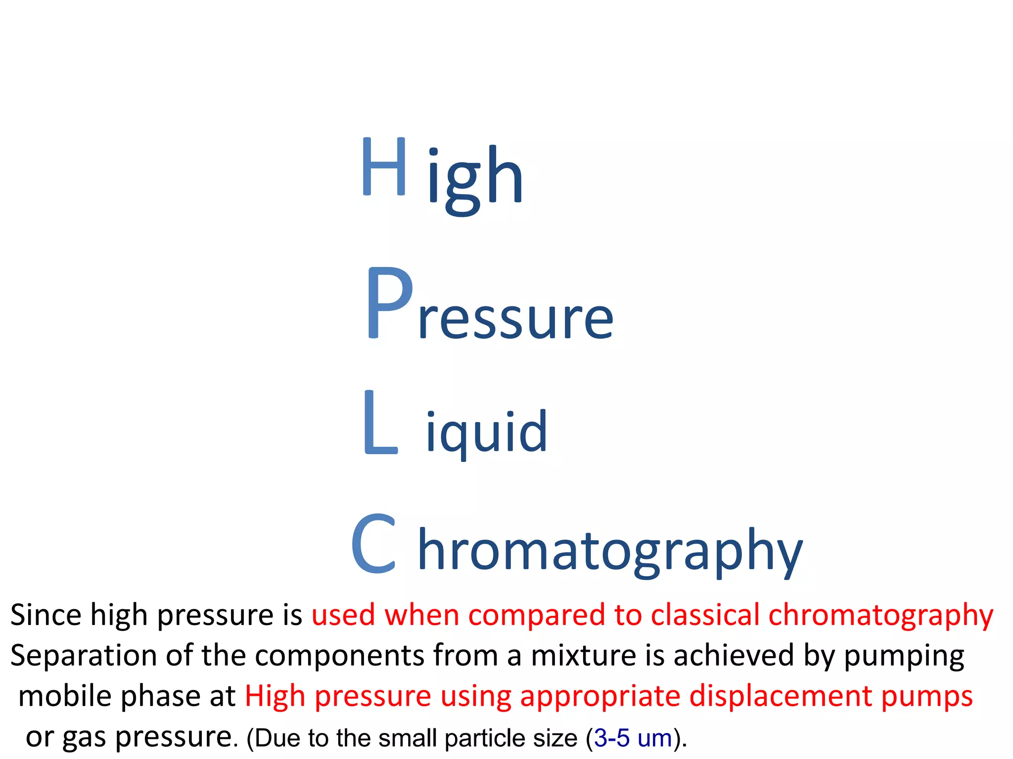 HPLC[ HIGH PERPROMANCE LIQUID CHROMATOGRAPHY OR HIGH PRESSURE LIQUID ...