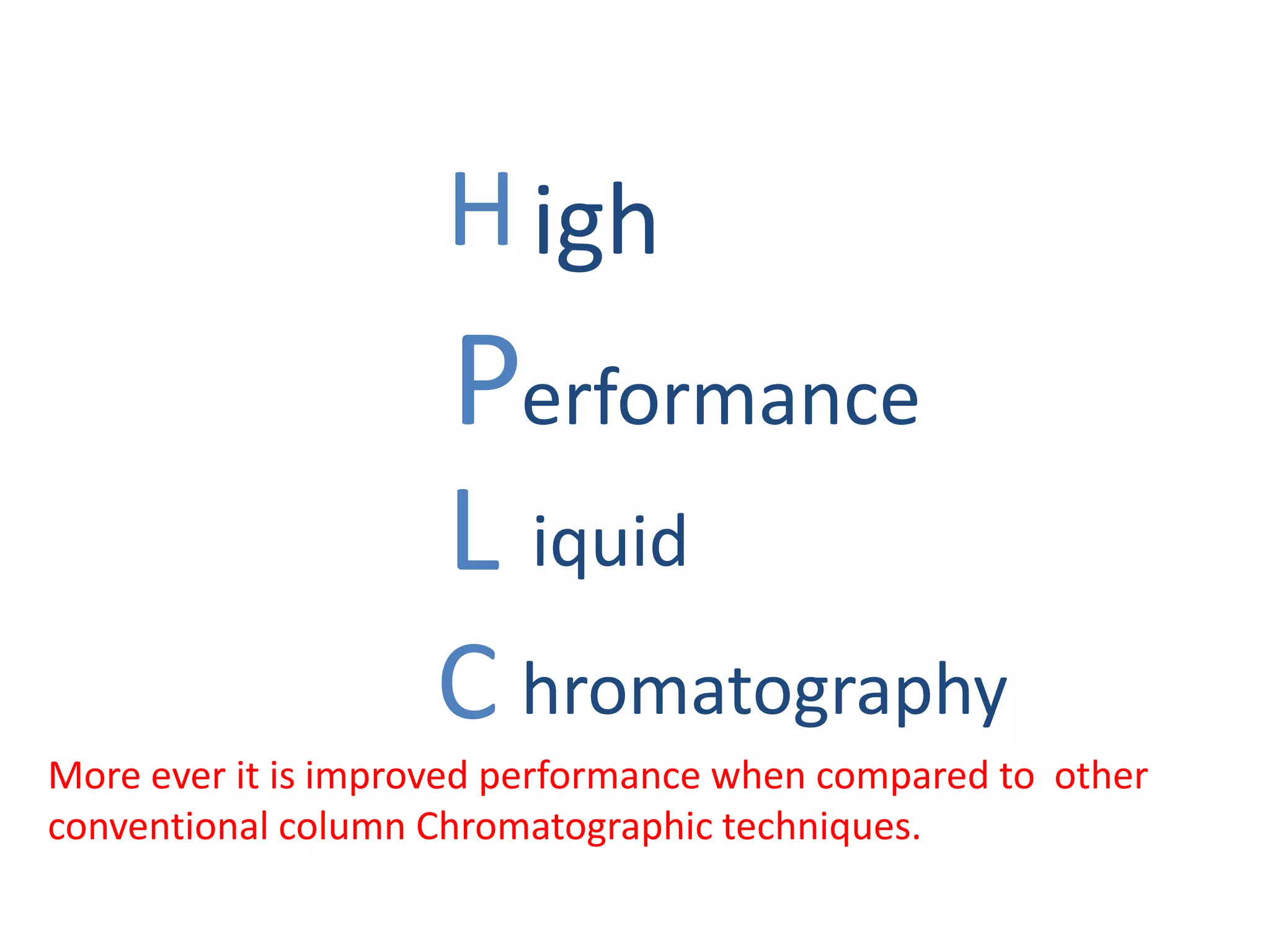 HPLC[ HIGH PERPROMANCE LIQUID CHROMATOGRAPHY OR HIGH PRESSURE LIQUID ...
