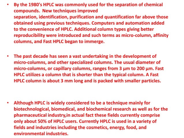 HPLC[ HIGH PERPROMANCE LIQUID CHROMATOGRAPHY OR HIGH PRESSURE LIQUID ...