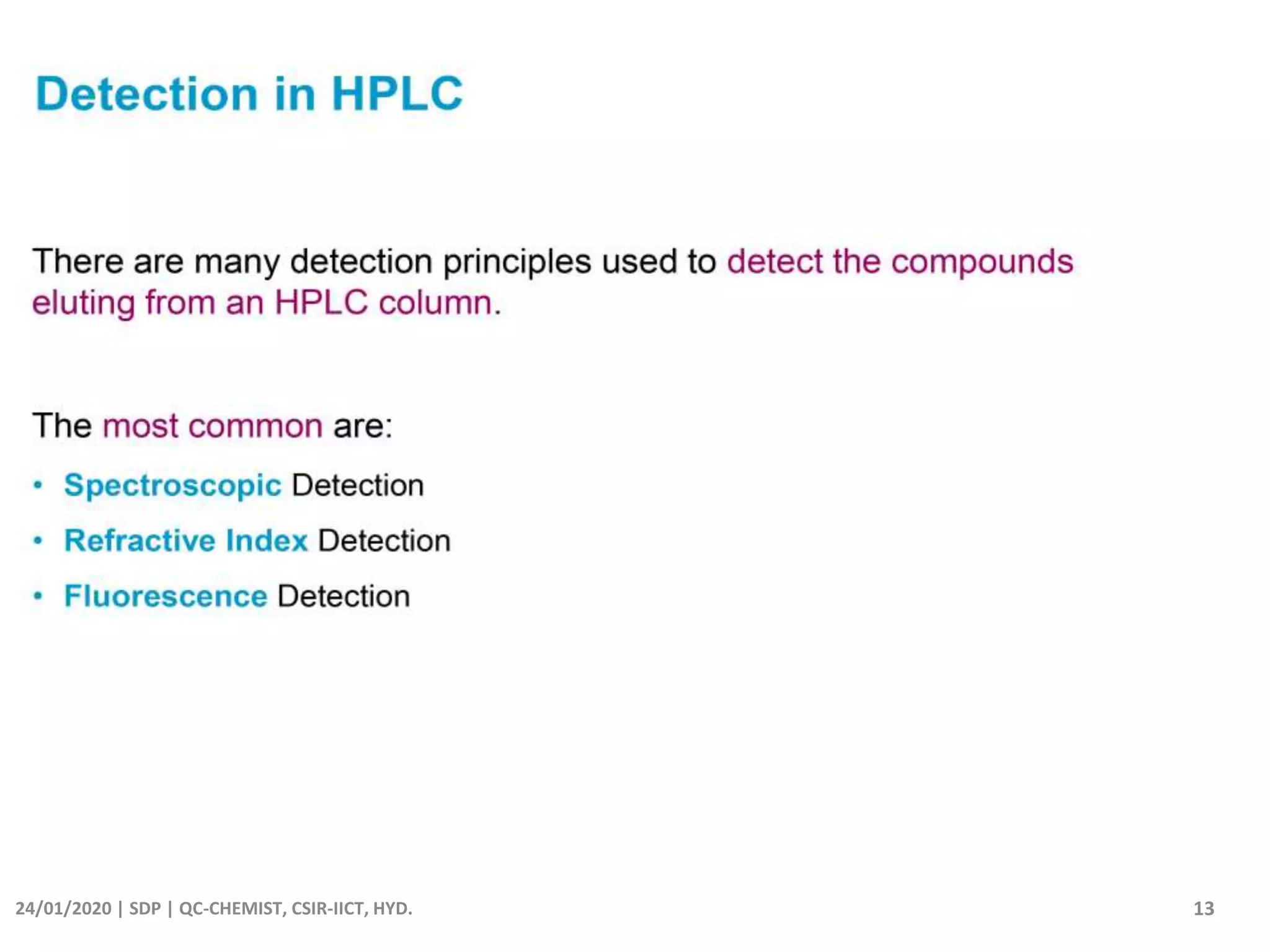 HPLC (High-Performance Liquid Chromatography) Basic Overview - IICT ...