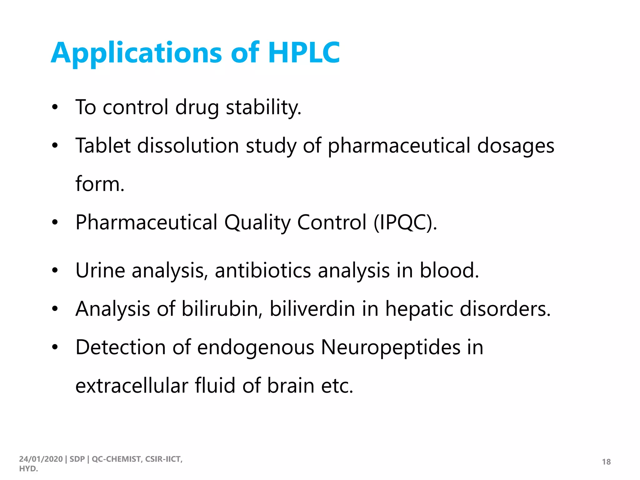 HPLC (High-Performance Liquid Chromatography) Basic Overview - IICT ...