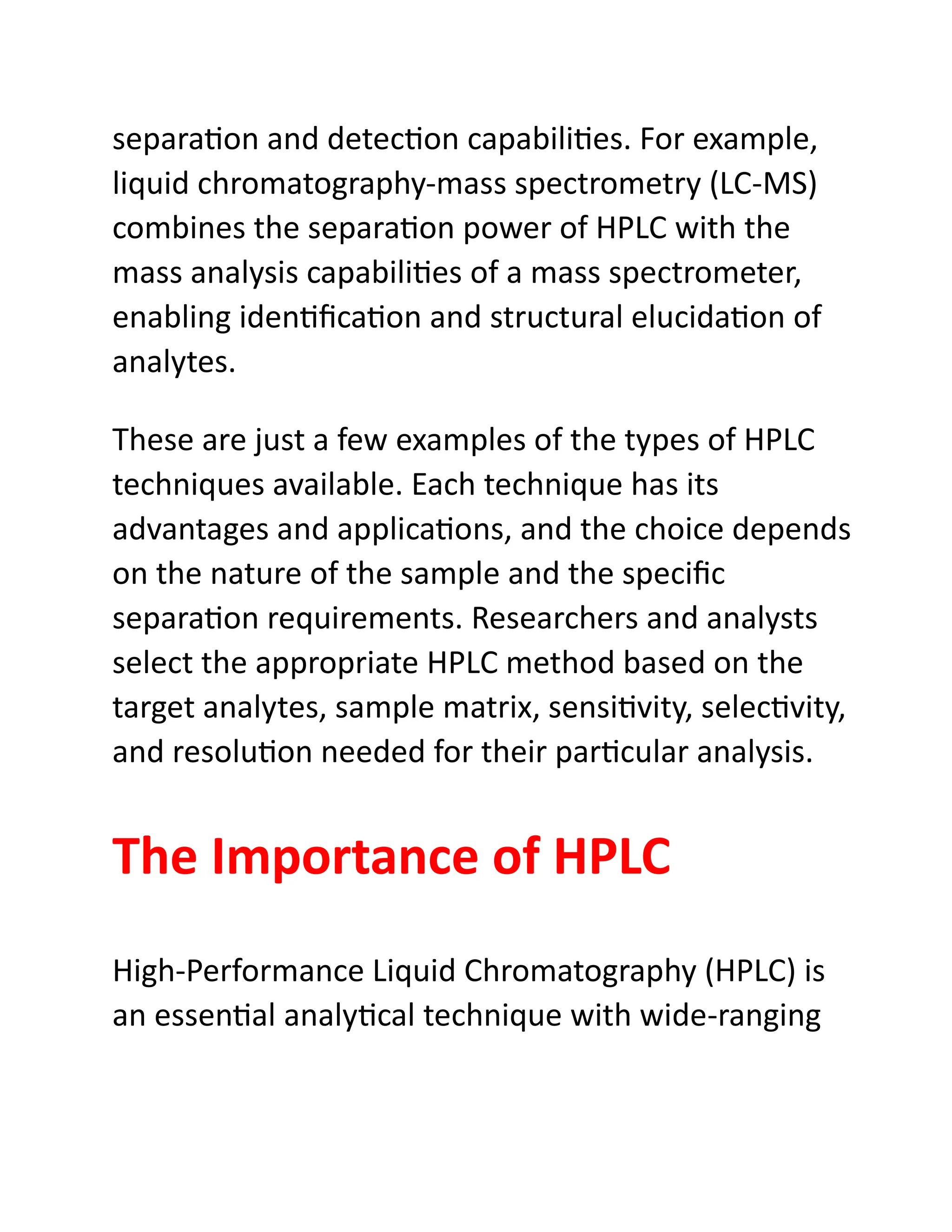 HPLC BMLT/ DMLT High Performance Liquid Chromatography | DOCX