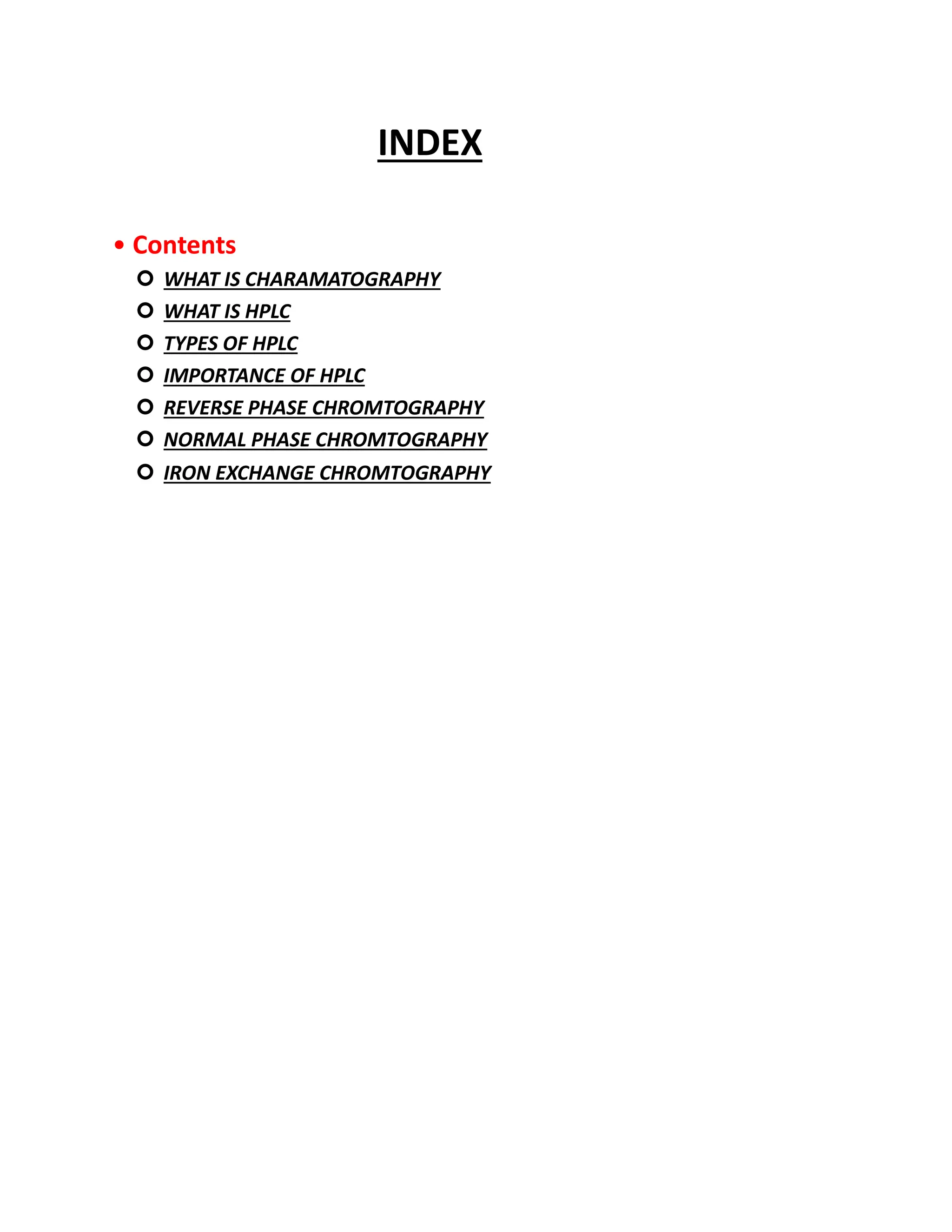 HPLC BMLT/ DMLT High Performance Liquid Chromatography | DOCX