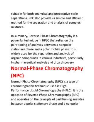 HPLC BMLT/ DMLT High Performance Liquid Chromatography | DOCX